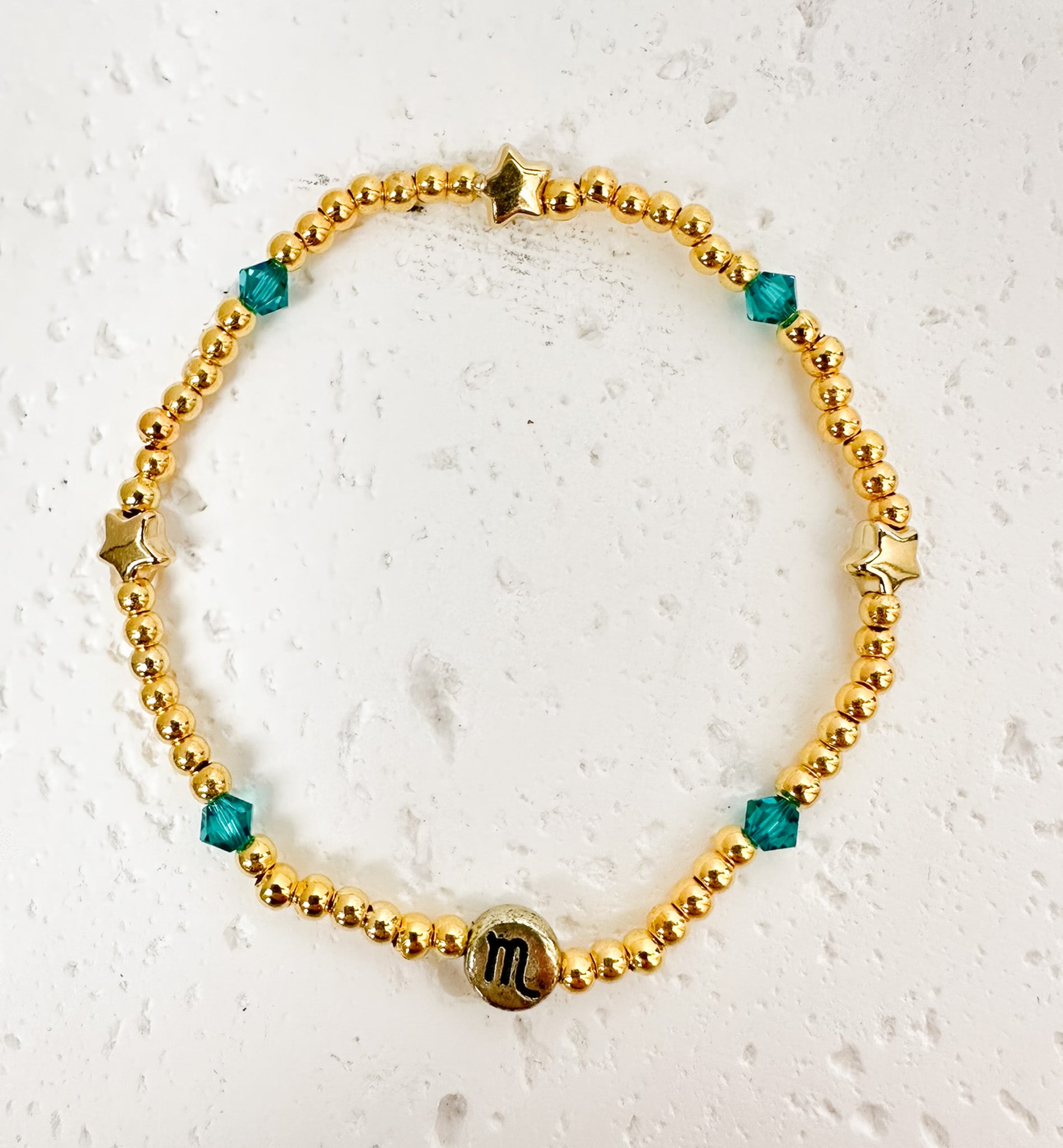 Gold Zodiac Beaded Bracelet with Swarovski crystals – The Libra Edit